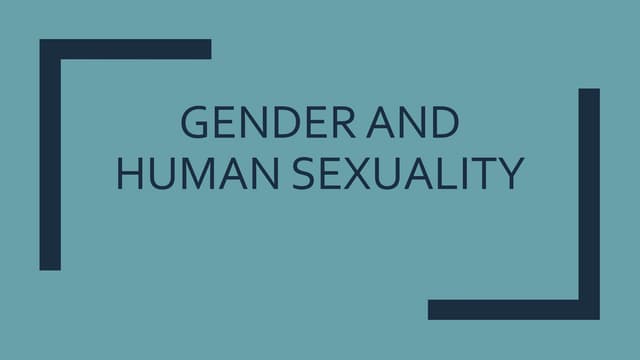Human Sexuality Dimension | PPTX