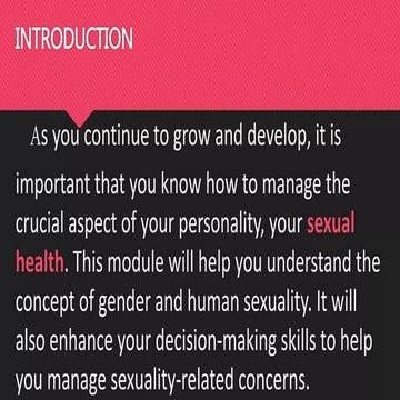Gender and Human sexuality.powerpoint ed | PPT