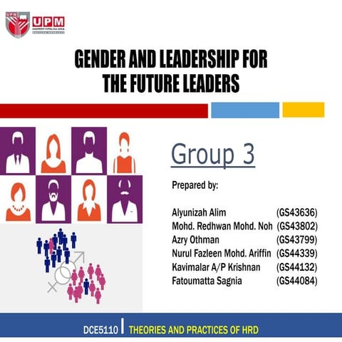 Gender and leadership for future leaders | PPTX