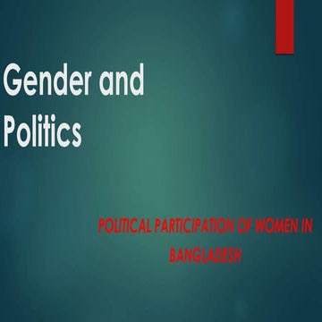 Gender and politics | PPTX