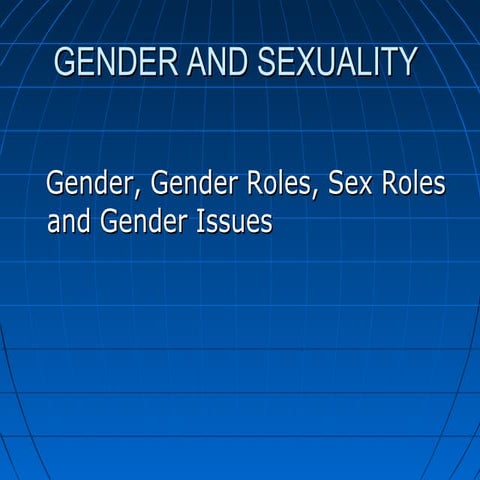 Gender and sexuality | PPT