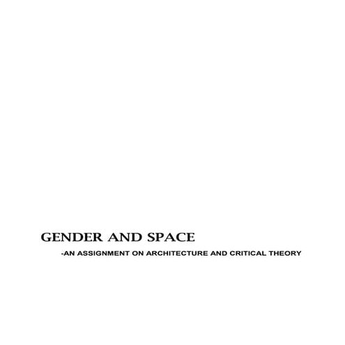 Gender and space | DOCX