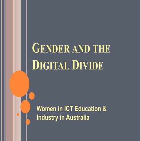 Gender and the digital divide | PPTX