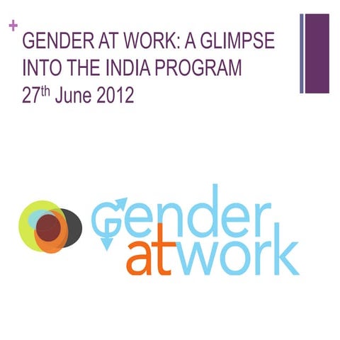 Gender At Work India Program | PPTX