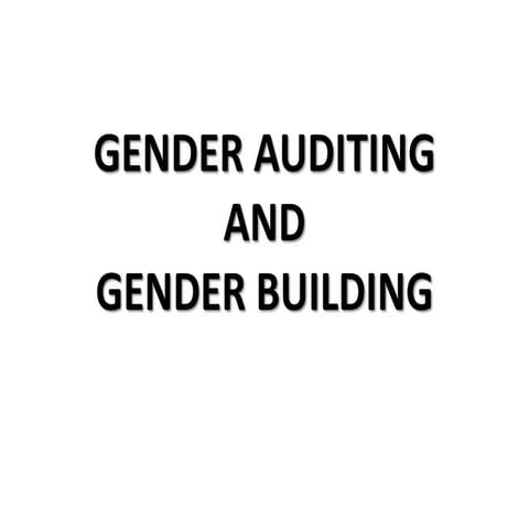 Gender audit | PPTX