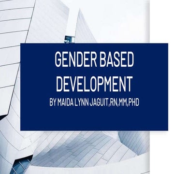 Gender based development | PPTX
