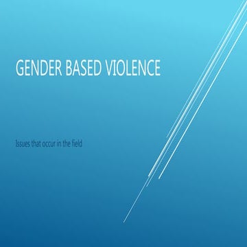 GENDER_BASED VIOLENCE POWERPOINT PRESENTATION | PPTX