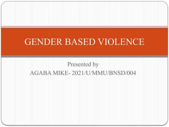 Module 2: Defining Gender-based Violence (GBV) | PPTX | Debated Sensitive Social Issues ...