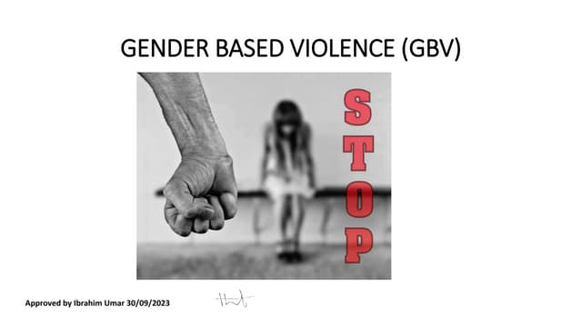 Module 2: Defining Gender-based Violence (GBV) | PPTX