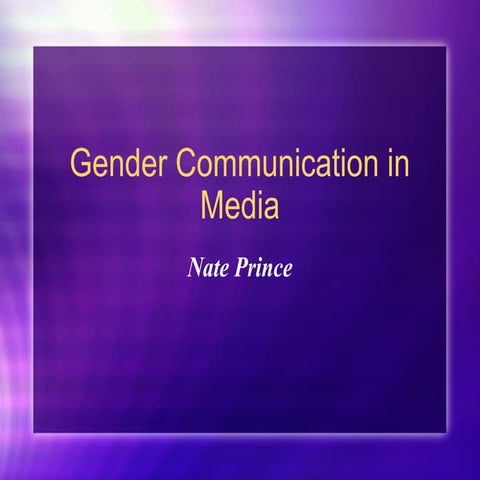 Media and gender | PPTX