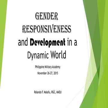 Gender & devt seminar | PPT