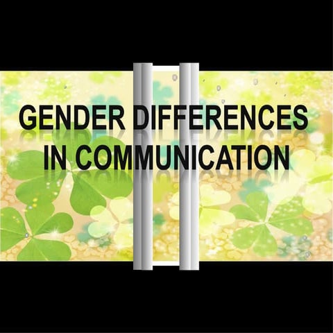 Gender differences in communication | PPT