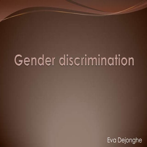 Gender Discrimination | PPTX