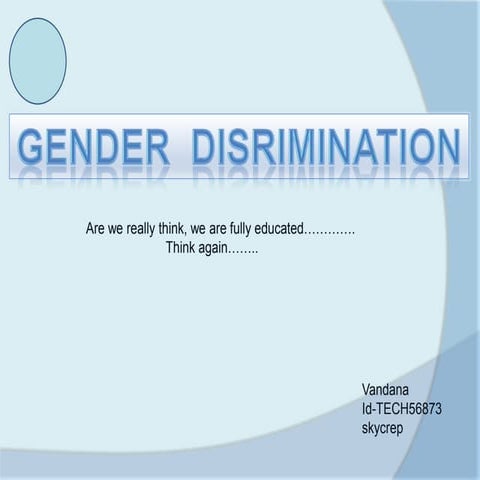 Gender discrimination | PPTX