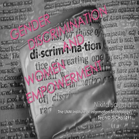 Gender discrimination and Women Empowerment | PPT
