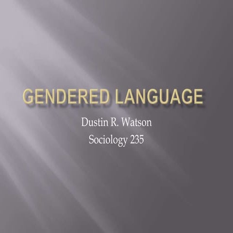 Gendered language | PPTX