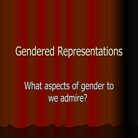 Gendered representations | PPT