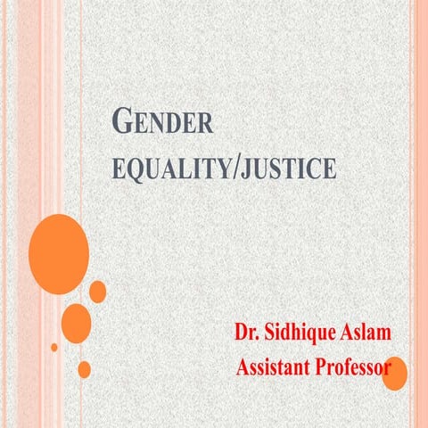 Gender equality/Justice | PPTX