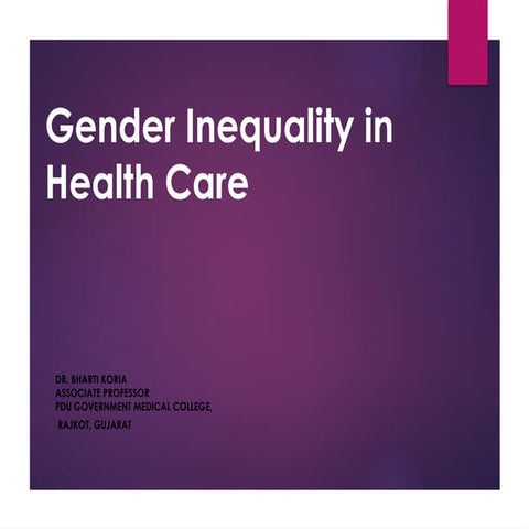 gender inequality in health care by Dr.BK.pptx