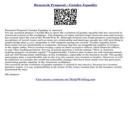 Gender Equality Essay Pdf