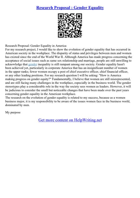 Gender Equality Essay Pdf