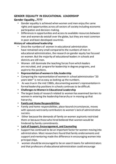 Gender & Leadership | PPTX