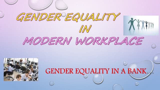BASIC GENDER SENSITIVITY TRAINING | PPTX