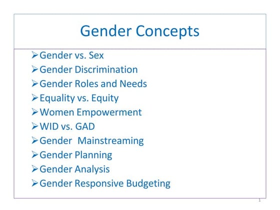 Introduction to gender concepts | PPTX