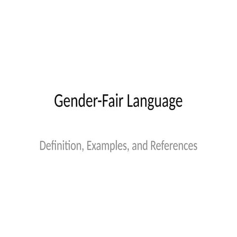 Gender Fair Language an presentation.ppt