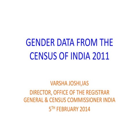 Gender from census 2011 | PPT