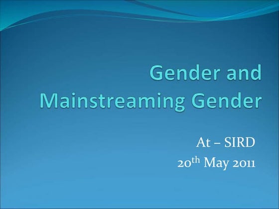 Gender roles of family members | PPT