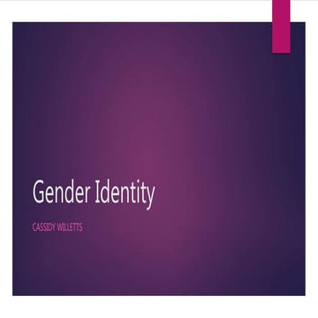 Gender identity | PPTX