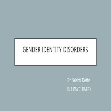 Gender identity disorder | PPTX