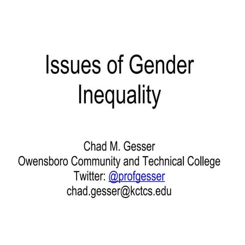 Gender Inequality | PPT