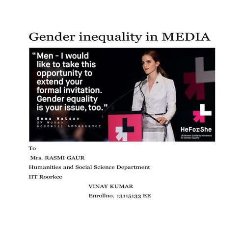 Role of media in Propagation of Gender Equality in School and Society ...