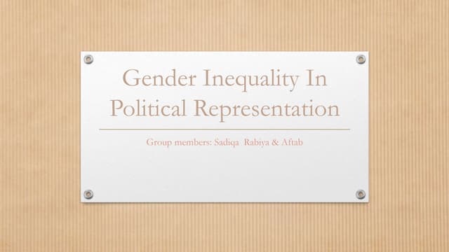 Women in politics | PPT