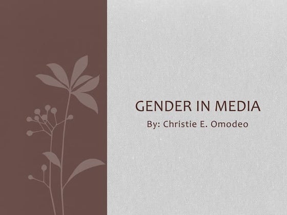Media and gender | PPT