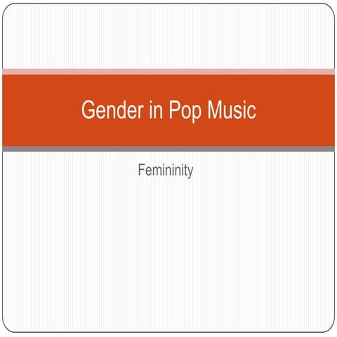 Gender Representation in Music Videos | PPTX