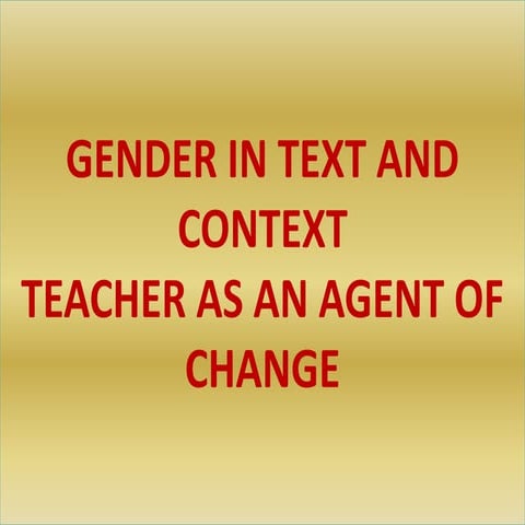 Gender in text and context | PPTX