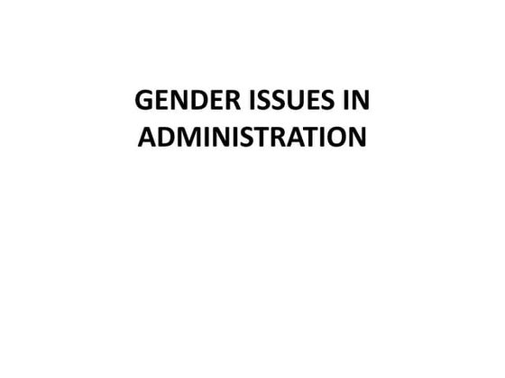Gender issues | PPT