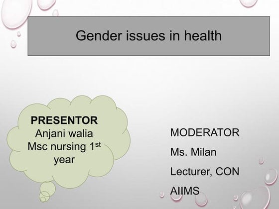 Gender and health | PPTX