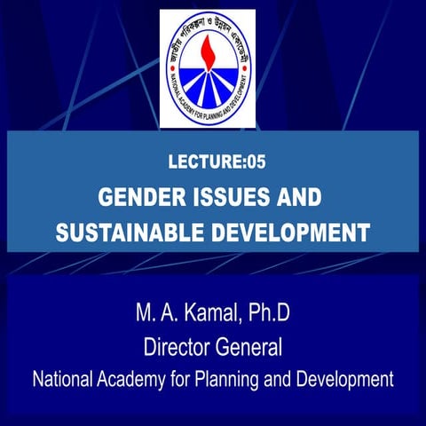 Gender issues&sustainable development(l 5) | PPT