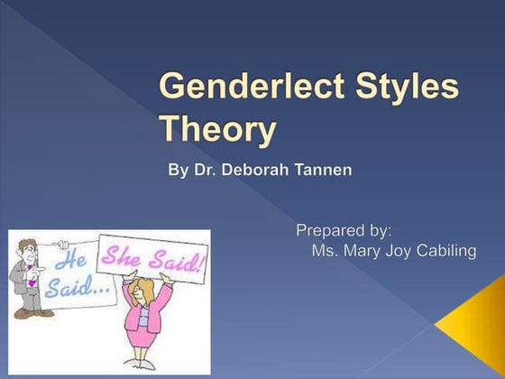 genderlect theory | PDF