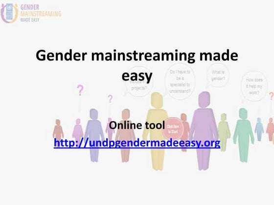 Gender mainstreaming ppt | PPTX