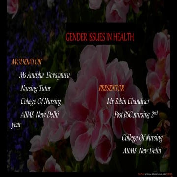 Gender issues in health | PPTX