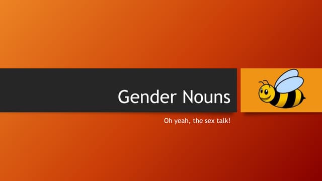 Gender of nouns | PPTX