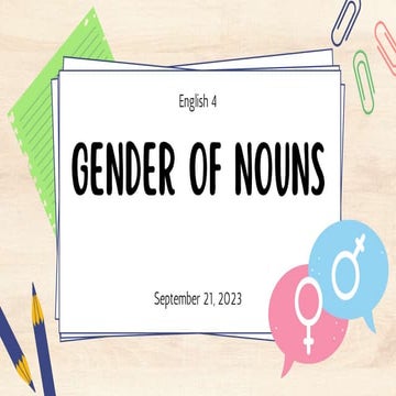 Gender of nouns | PPTX