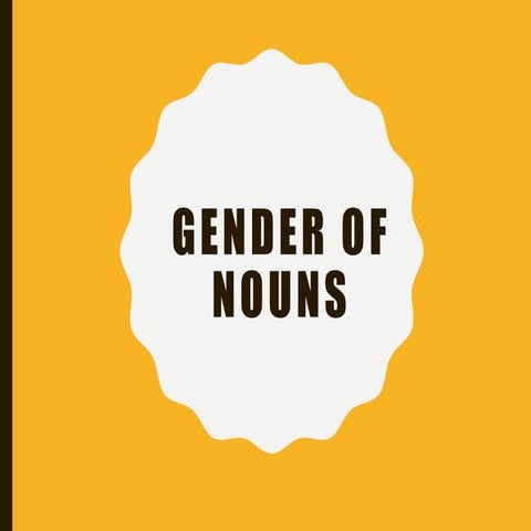 Gender of nouns | PPTX