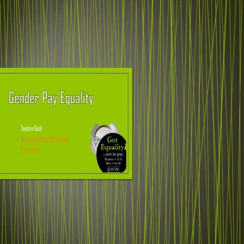 Gender pay equality | PPTX