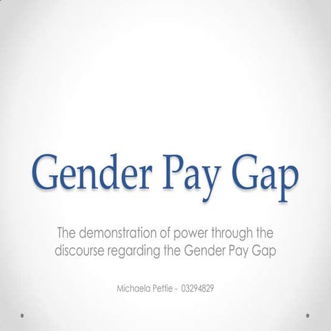 Gender pay gap presentation | PPTX